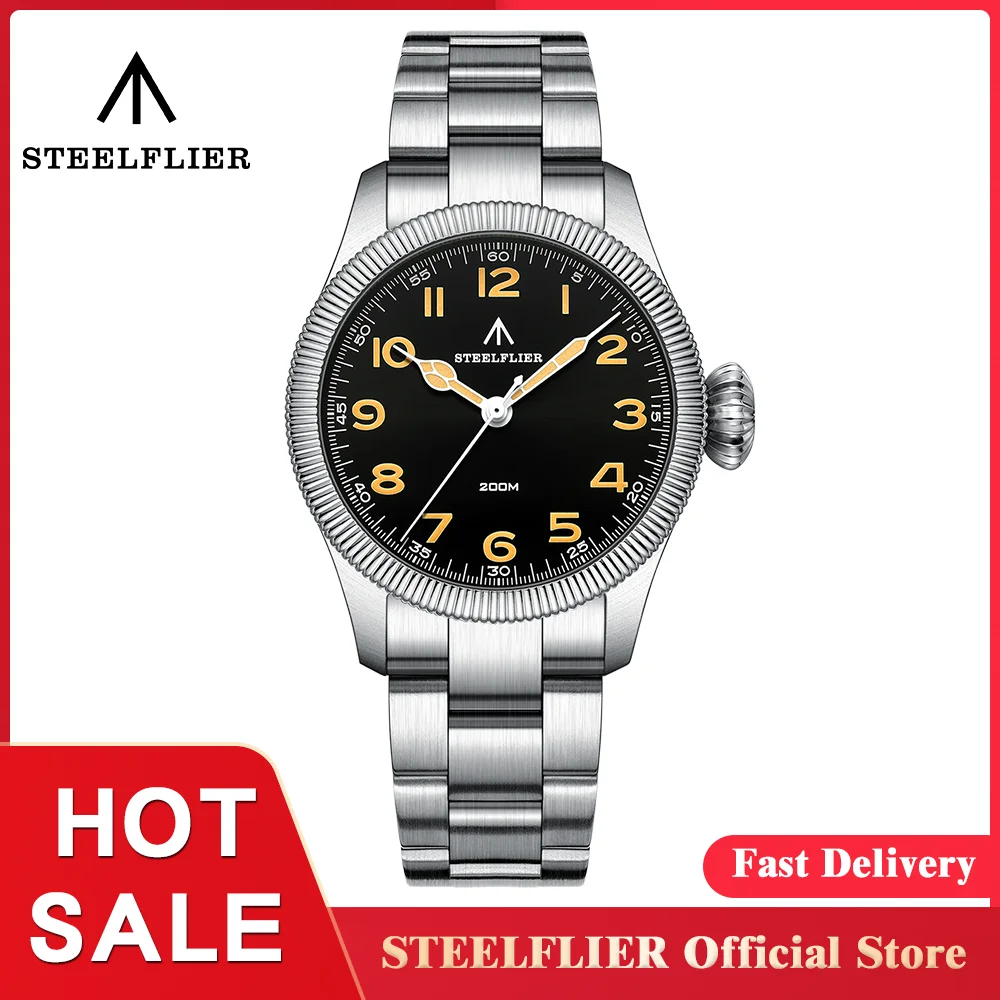STEELFLIER-Official-SF741-Luxury-Quartz-Pilot-Sapphire-Mirror-Swiss-C3 ...
