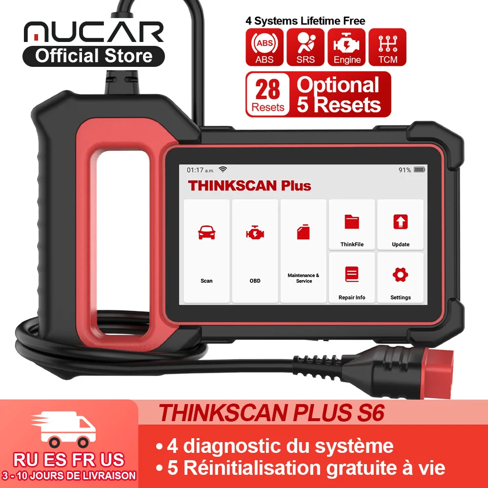 Thinkcar THINKSCAN Plus S5 S6 Outils De Diagnostic de Voiture OBD2 ...