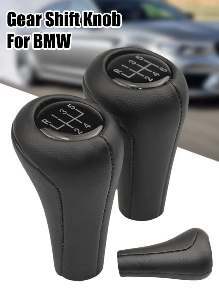 Levier pommeaux Cuir Bouton De Changement De Vitesse Pour BMW 1 3 5 6 levier-pommeaux-cuir-bouton-de-changement-de-vitesse-pour-bmw-1-3-5-6