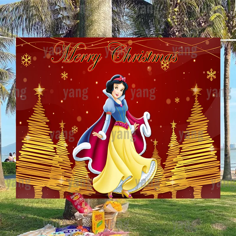 Disney Princess Golden Christmas Wallpaper