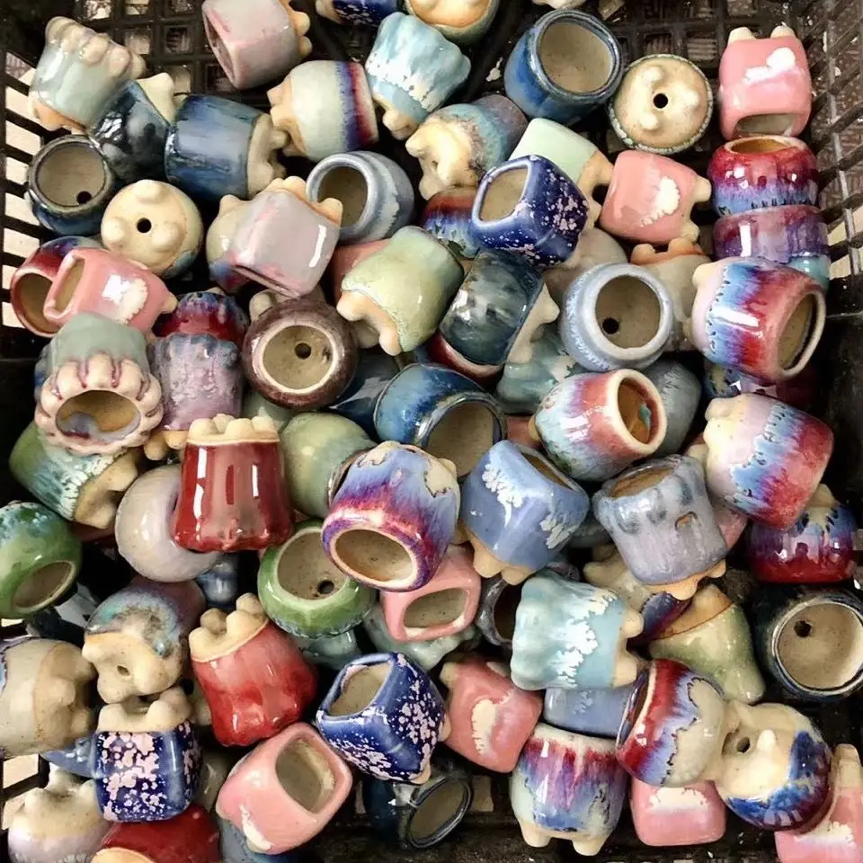 1Pcs Mini Thumb Flower Pot Super cute Small Succulent Plant Flower Pot ...