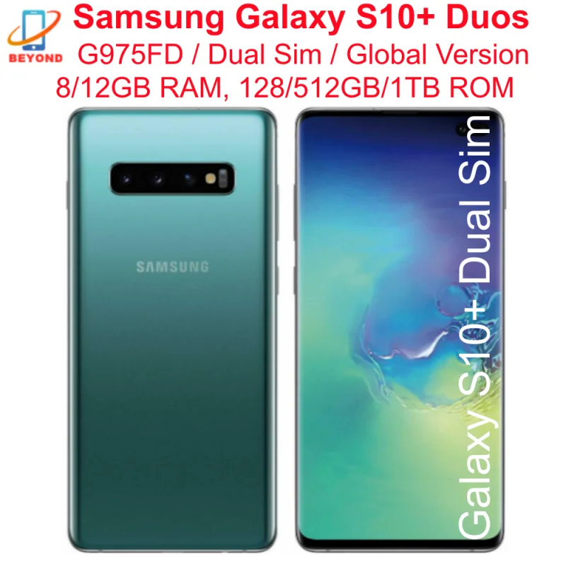 Samsung Galaxy S10+ S10 Plus Duos G975FD Dual Sim 8/12GB RAM 128GB ...