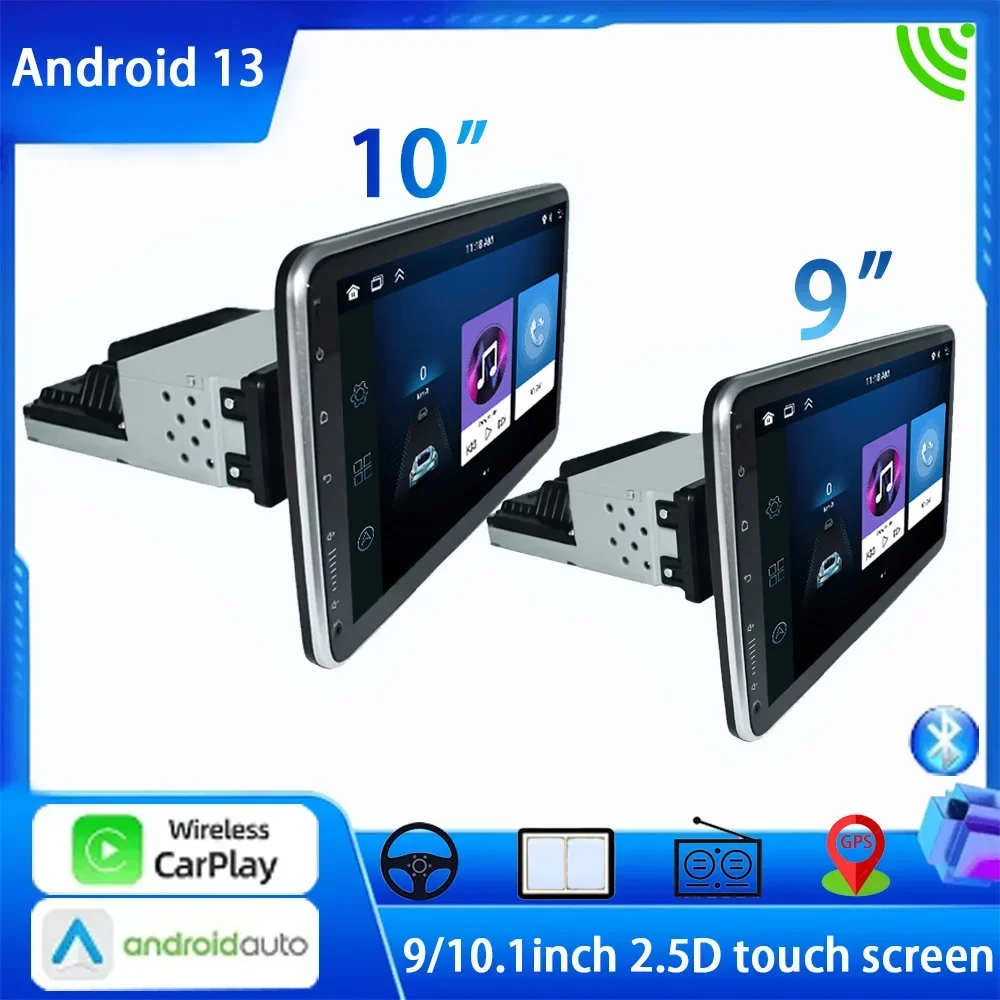 9-10-inch-1Din-Android-13-car-stereo-radio-with-swivel-touchscreen ...
