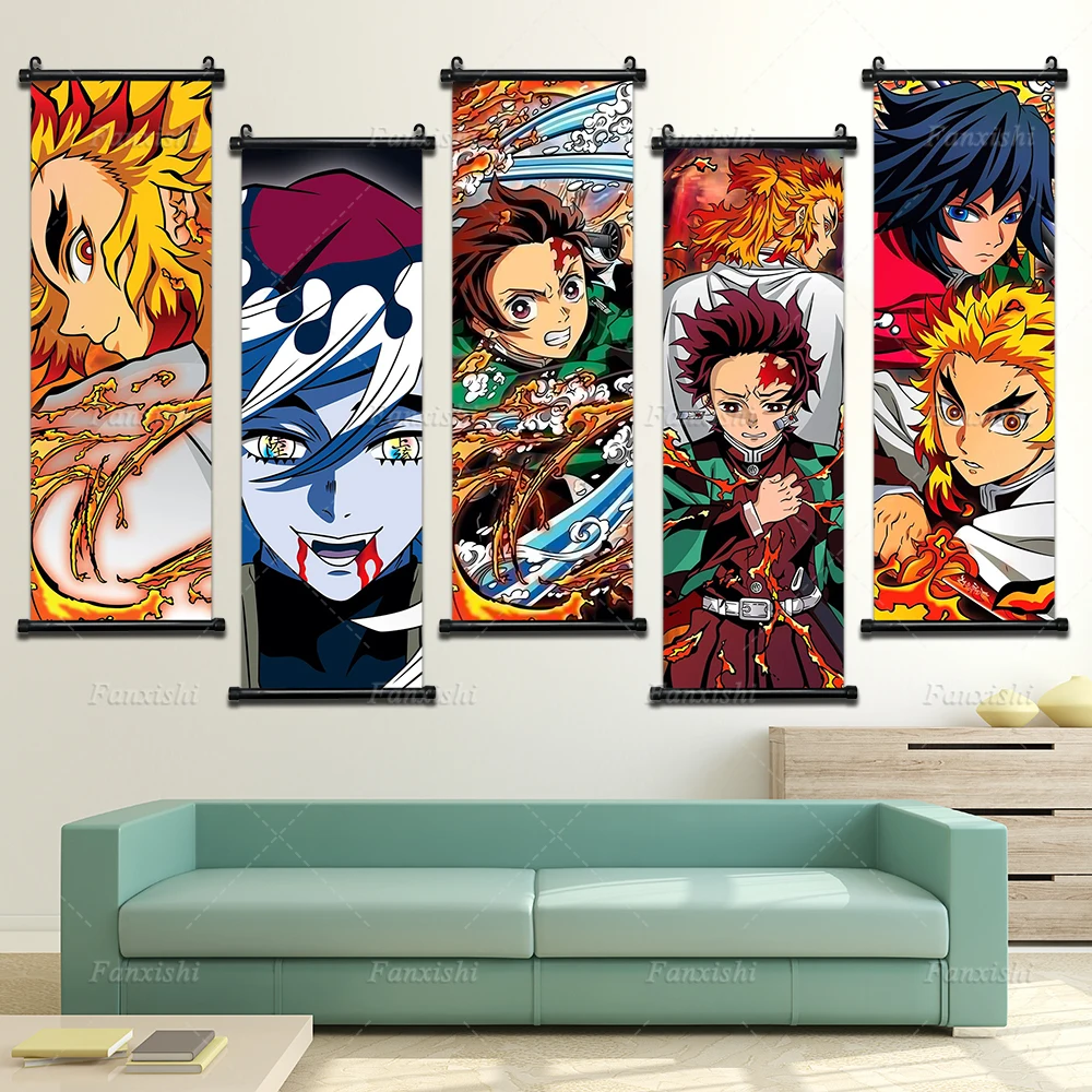 Japon-animesi-Poster-eytan-Slayer-Tanjiro-Nezuko-Shinobu-Kocho-renson ...