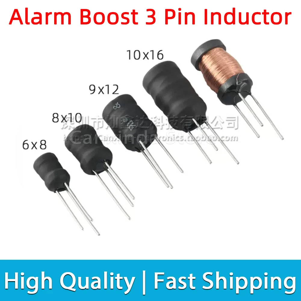 10pcs-3-Pin-Ferrite-Coil-I-Shaped-Alarm-Buzzer-Boost-Booster-Step-Up ...