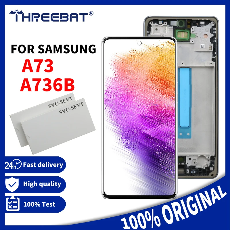 6.7" Original Super AMOLED Display For Samsung A73 5G A736B SM A736B/DS LCD Display Touch Screen ...