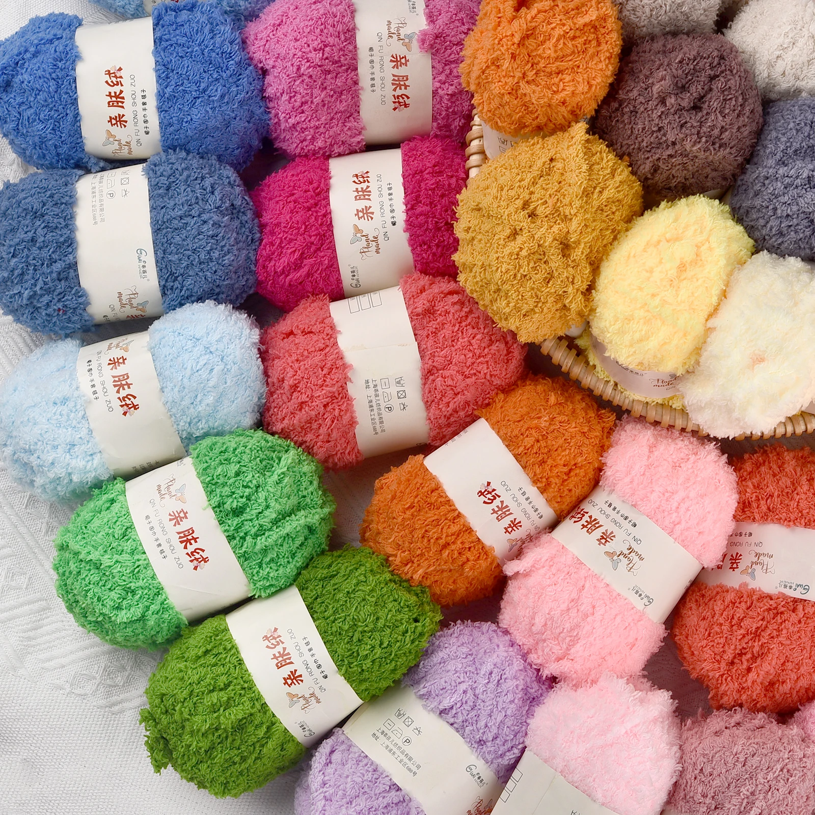 50g/Bundle Soft Hand Knitting Yarn DIY Velvet Coral Yarn for Knitting ...