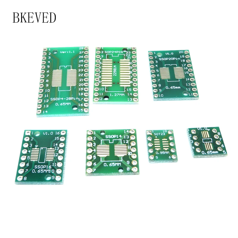 35pcs-7value-5pcs-PCB-Board-Kit-SMD-Turn-To-DIP-SOP-MSOP-SSOP-TSSOP ...