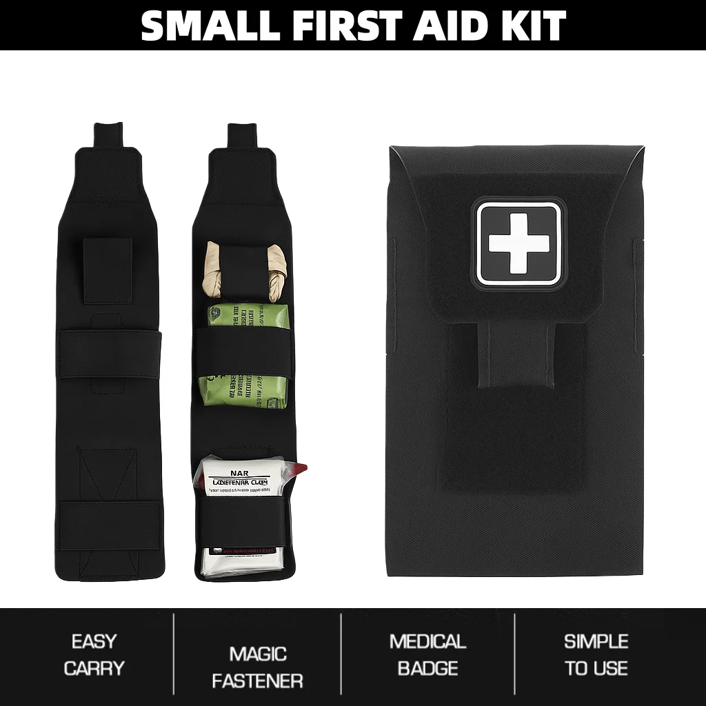 Small Trauma Pouch Compact Empty EDC First Aid Storage Bag Portable ...