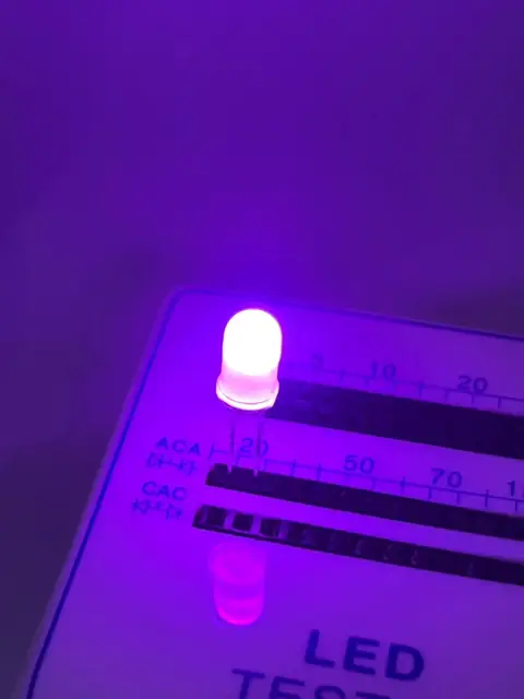 100PCS 5MM Purple UV Led Water Clear Ultraviolet 365-370nm 395NMN 400NM ...