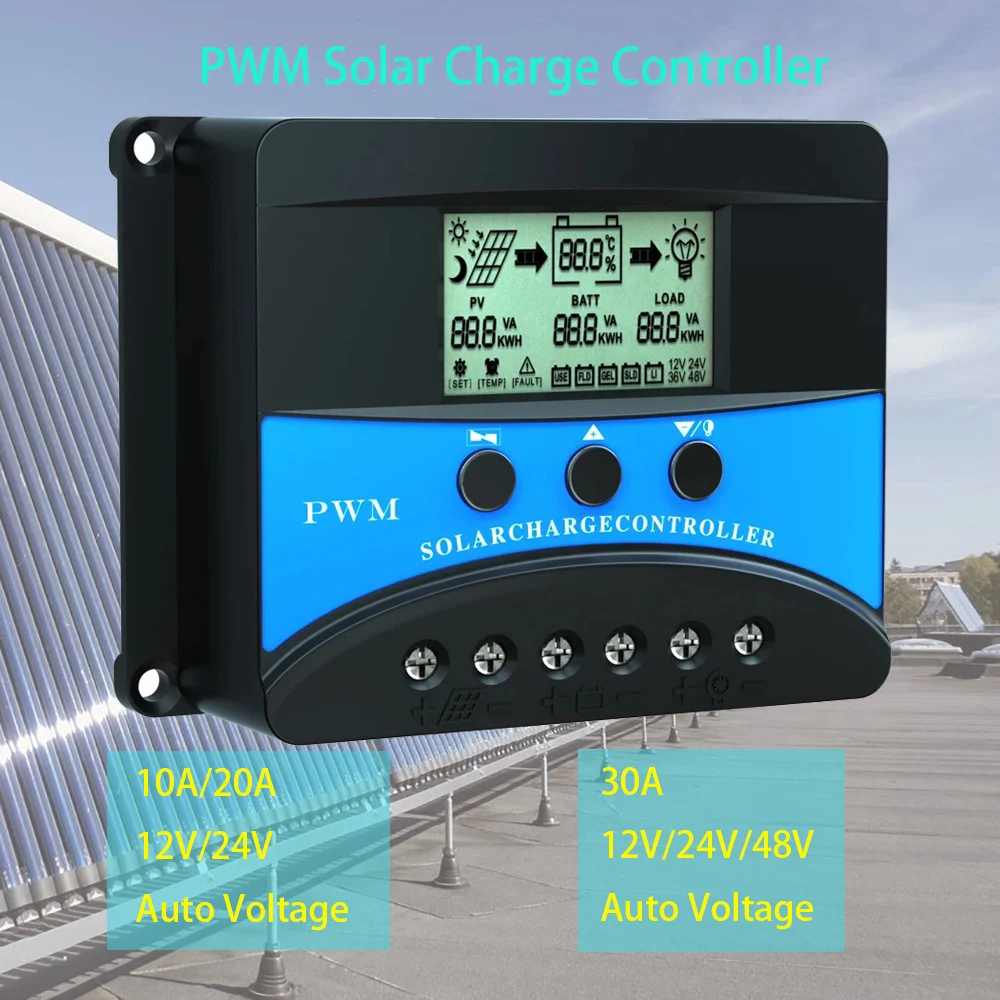 10A-20A-30A-Solar-Charge-Controller-12V-24V-48V-PV-Regulator-PWM-Solar ...