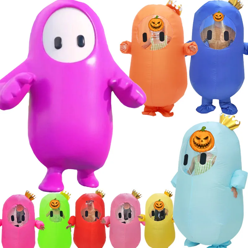 Fall Guys Inflatable Costume Girl Women Men Kid Adult Jellybean Game ...