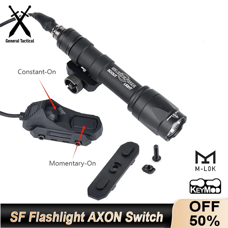 Tactical Surefir Flashlight SF M300 M600 LED Light AXON Switch Fit 20mm ...