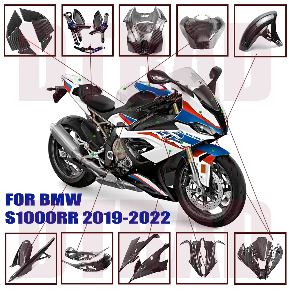 NEW-For-BMW-S1000RR-2020-2019-2022-Carbon-Fiber-Body-Frame-Side-Panels ...