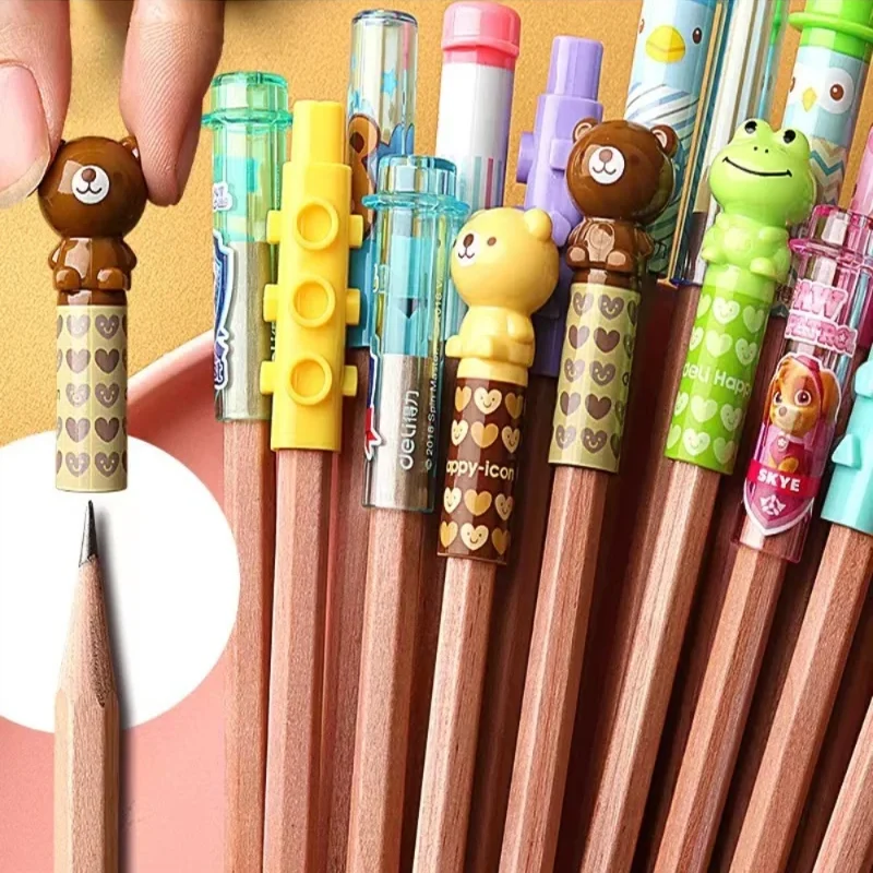 Cute-Cartoon-Pencil-Cap-Pen-Cover-Pencil-Extender-School-Students ...