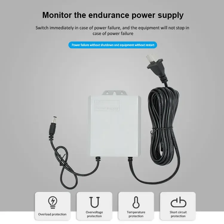 Dual Output 12V 2A UPS Monitoring Power Outage Endurance Power Supply ...