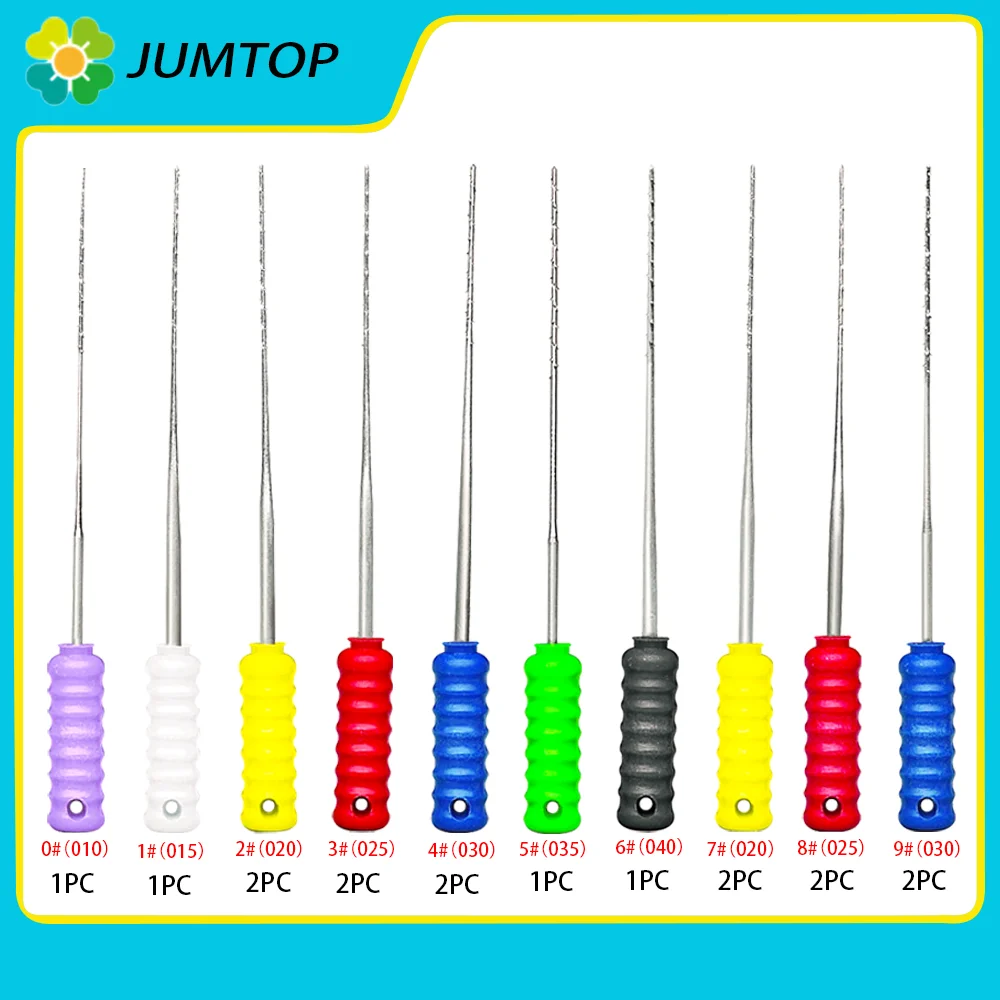 10Pcs/pack Dental Barbed Broaches Endodontic Root Canal Cleaning Hand ...