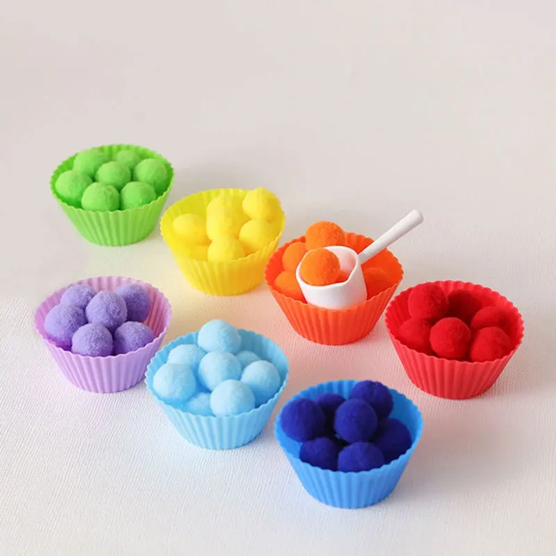 Counting Rainbow Pompoms – Comfort For Kids