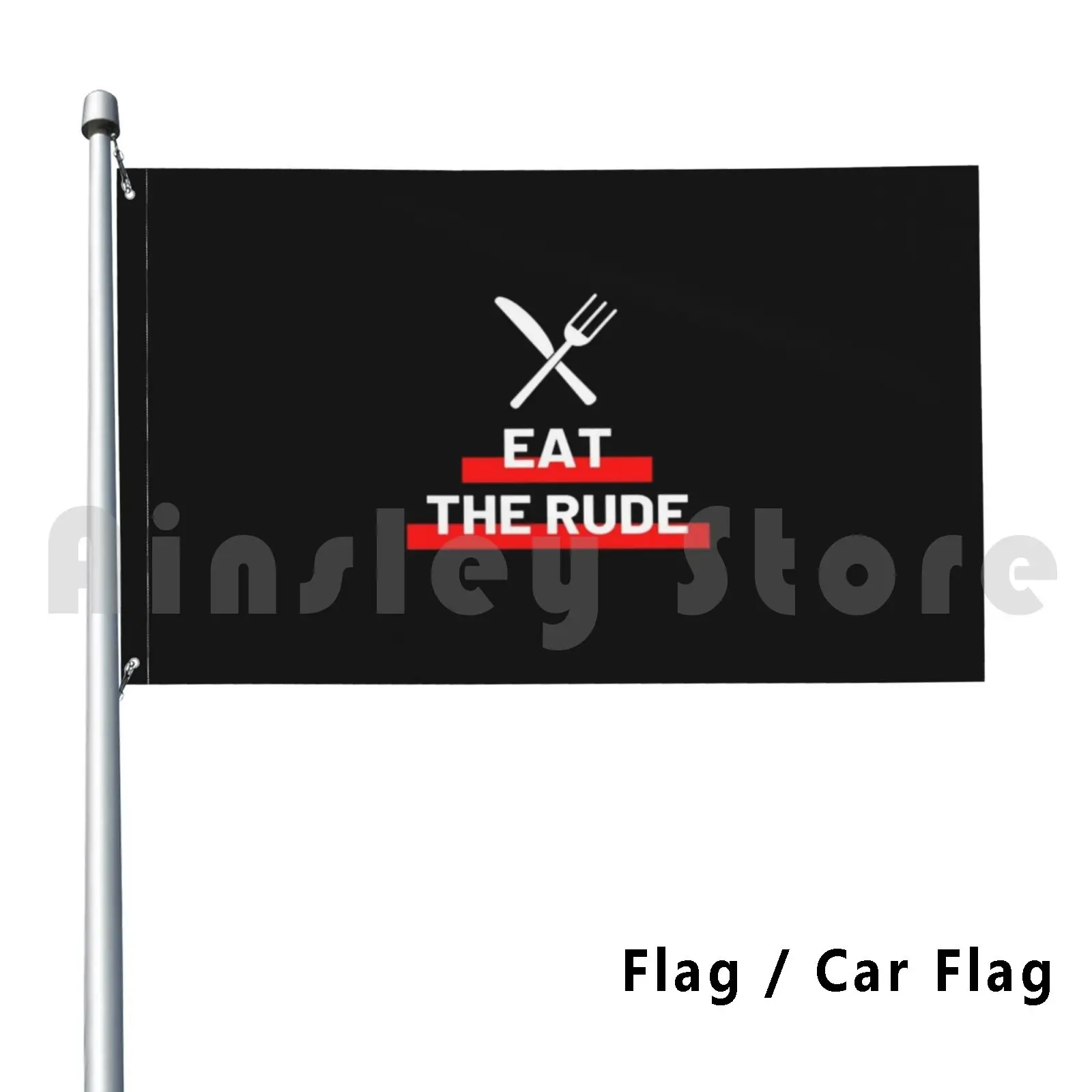 Eat The Rude Flag Car Flag Funny Hannibal Lecter Mads Mikkelsen Hugh ...