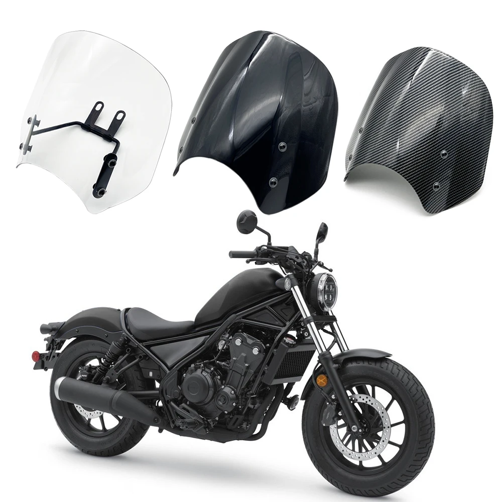 Motorcycle-WindScreen-Windshield-For-Honda-Rebel-CMX300-CMX500-CMX-300 ...