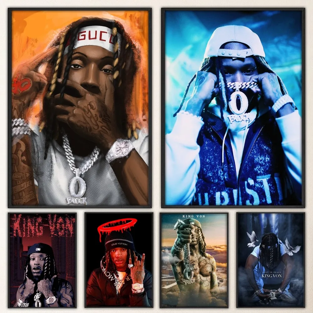 K-King-Rapper-Von-Poster-Sticky-Fancy-Wall-Sticker-for-Living-Room-Bar ...