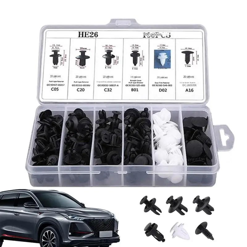 Screw-Snap-Fastener-Kit-100pcs-Car-Retainer-Expansion-Screws ...