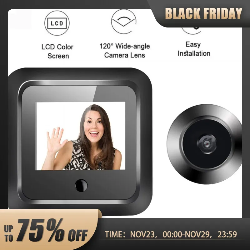 New-2-4-Inch-Peephole-120-Smart-Digital-Door-Viewer-Camera-Security ...