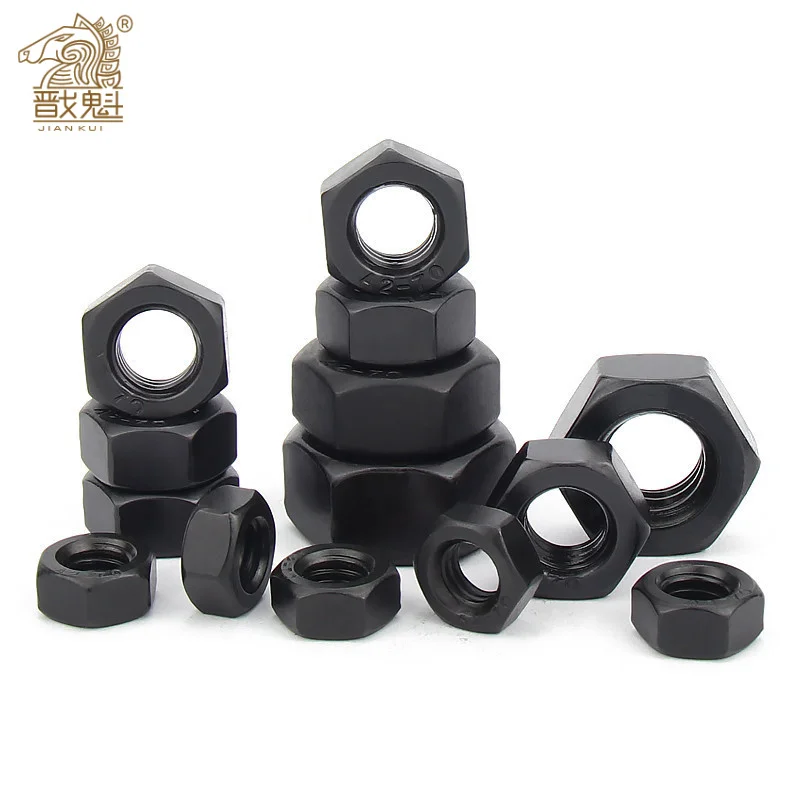 50/20/10/5/1 piece carbon steel black oxide metric hexagon thread M2.5 ...
