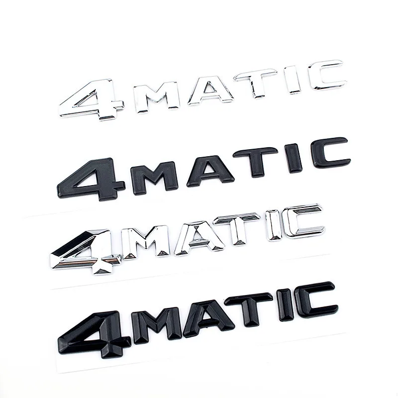 3D ABS Logo 4MATIC Emblem Car Trunk Badge For Mercedes AMG E C S GLC ...