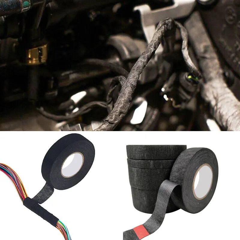 15m Black Fleece Tape High Temperature Auto Wiring Harness Tape ...