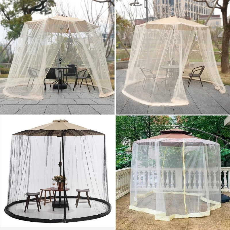 Mosquitoes Bug Net Outdoor Lawn Garden Camping Umbrella Sunshades Cover ...