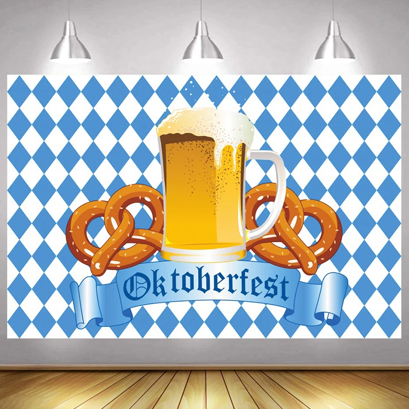 Oktoberfest Backdrop German Bavarian Cheers & Beers Festival Club ...