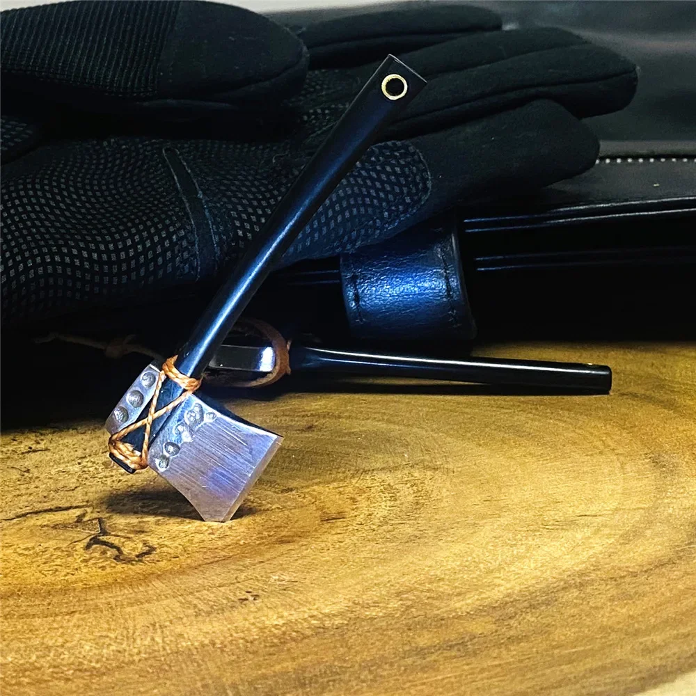 Stainless-Steel-Sharp-Mini-Axe-Wood-Handle-Tyni-Fixed-Blade-Knife ...