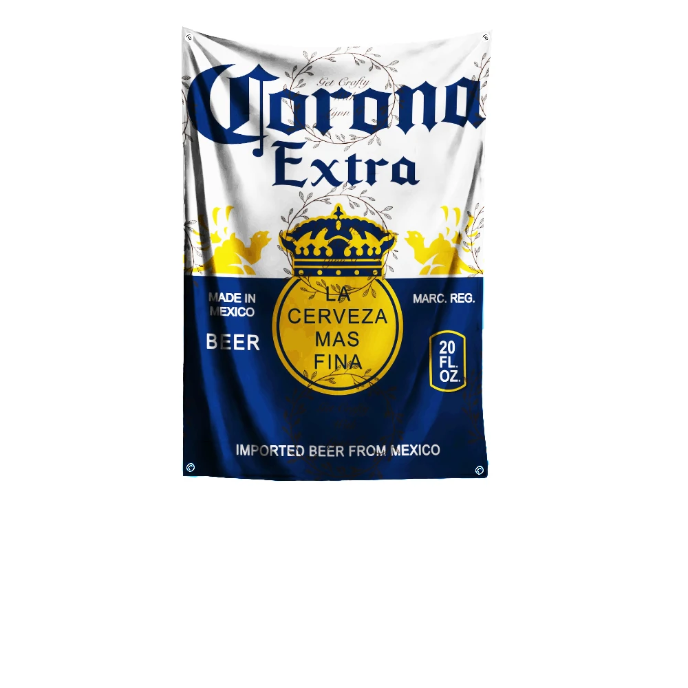 Cartel de la bandera retro de la marca de cerveza Coronas de 3 x 5 pies ...