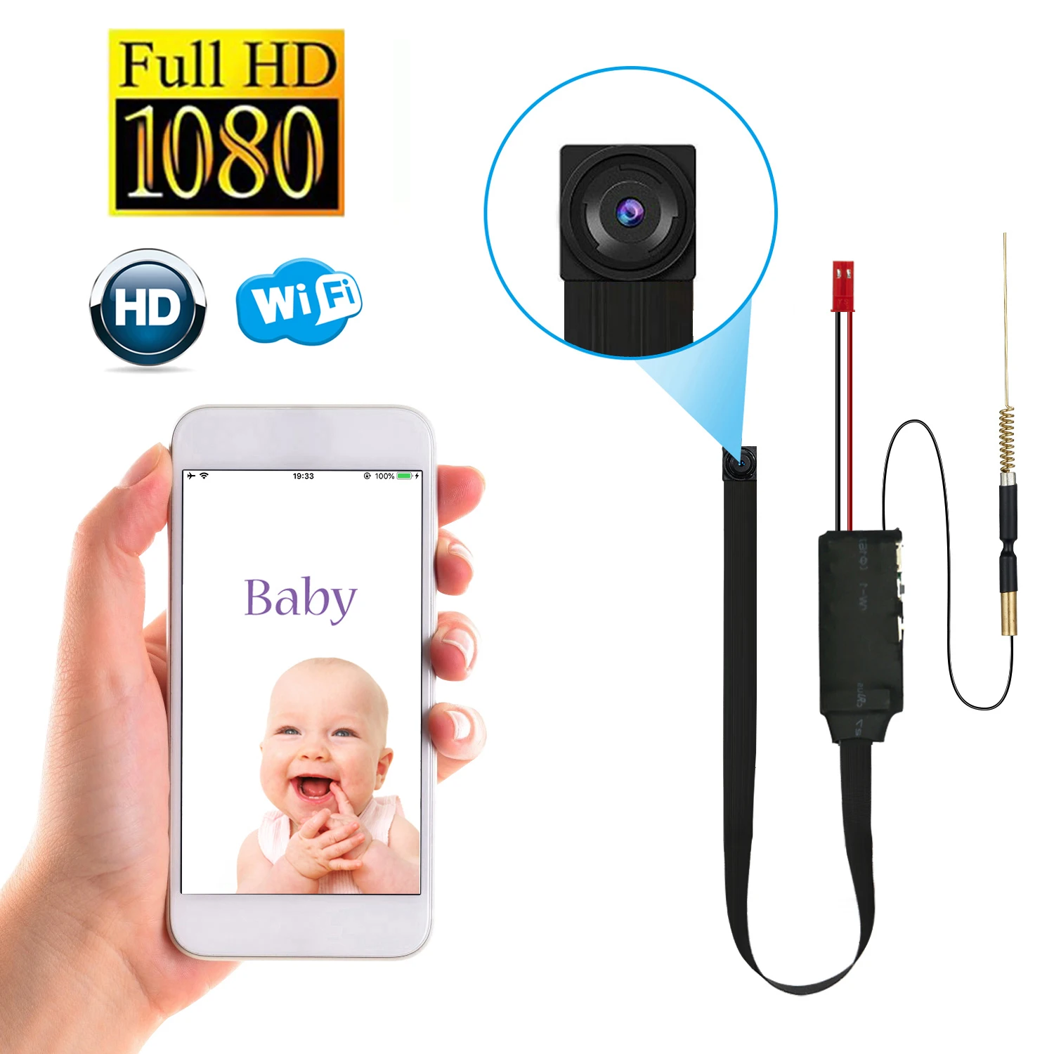 DIY WiFi Mini Camera Module Motion DV 1080P HD P2P Camera Video ...