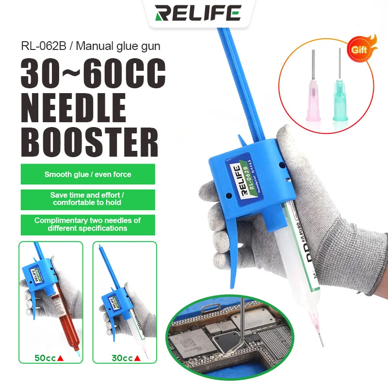 RELIFE-RL-062B-Manual-Glue-Gun-Needle-Booster-for-30CC-60CC-Syringe-Oil ...