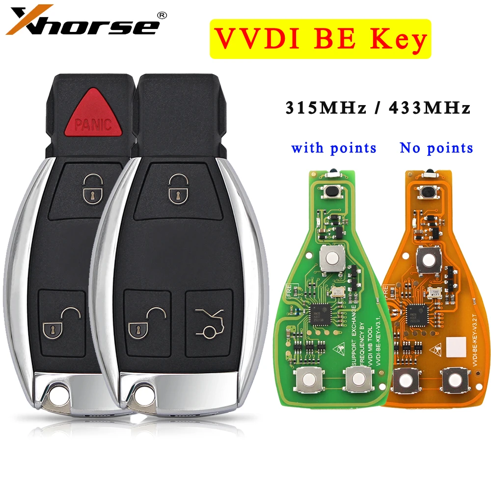 Xhorse Vvdi Be Key Pro For Mercedes Benz V3.1 Pcb Remote Chip Improved ...
