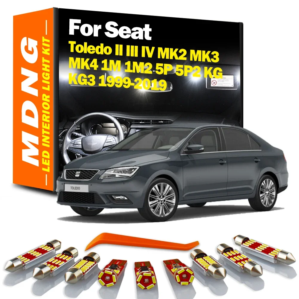MDNG LED Interior Car Dome Bulbs Kit For Seat Toledo II III IV MK2 MK3 ...