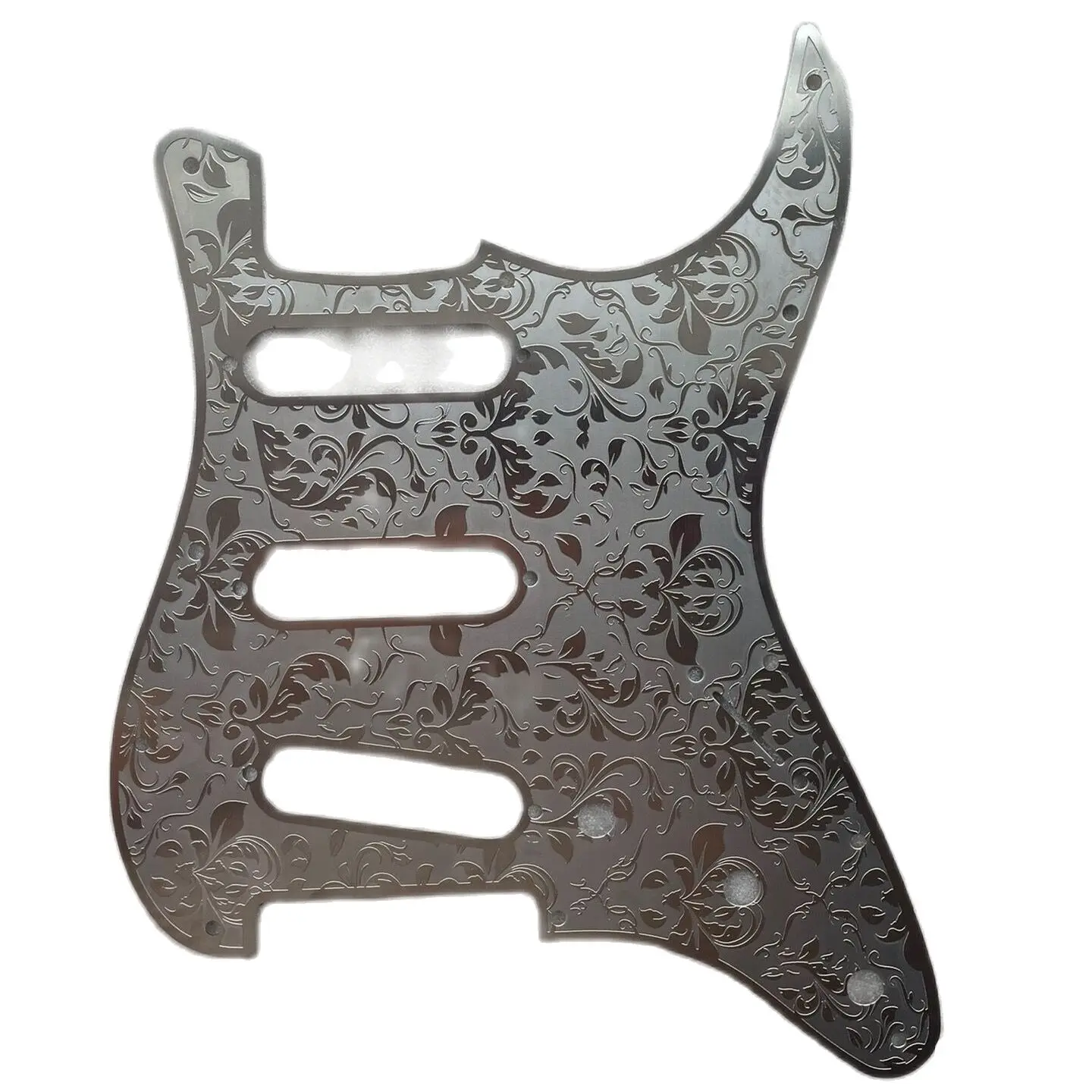 Electric-Guitar-Pickguard-Stainless-Steel-Carved-SSS-SSH-11-Holes-3-Ply ...