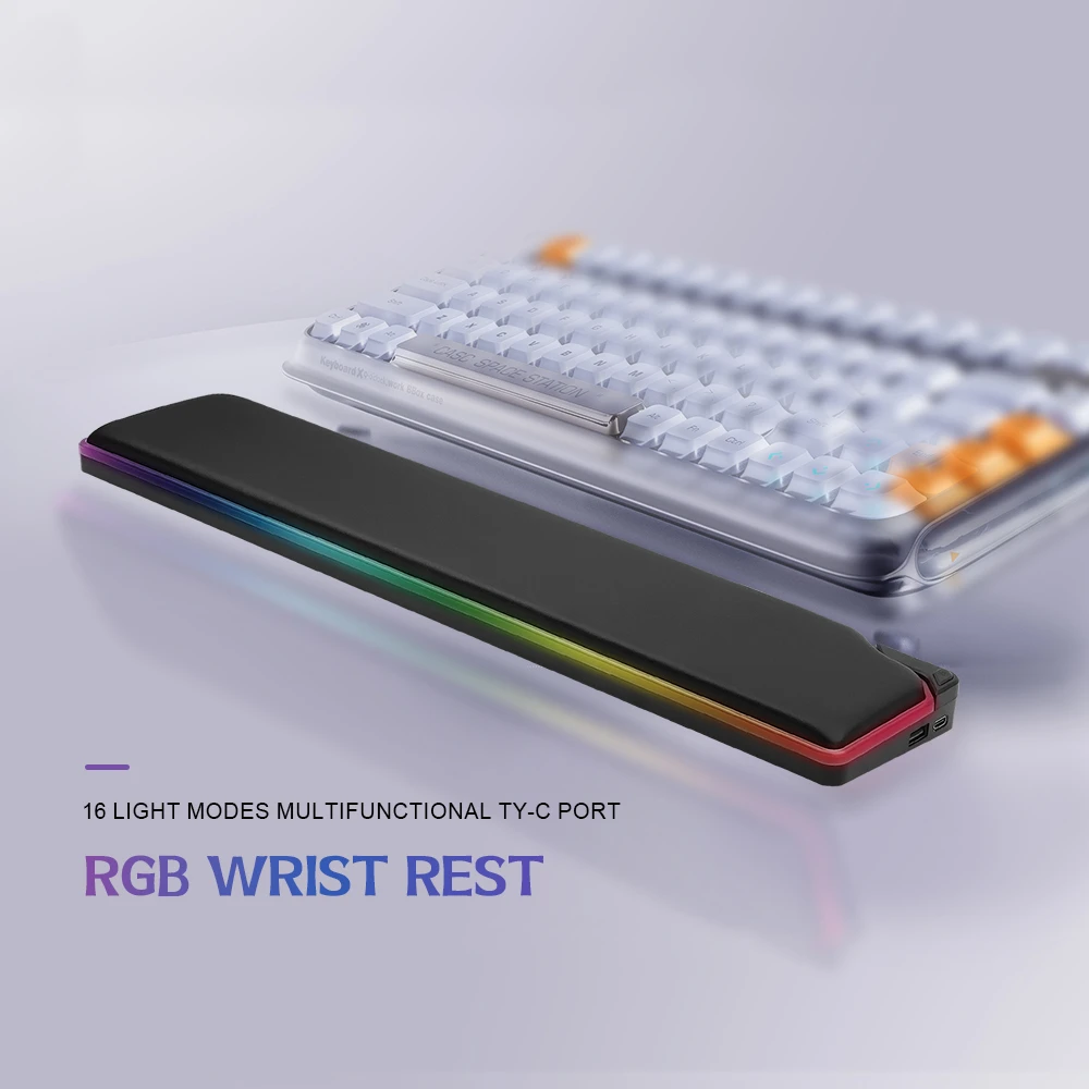 RGB Wrist Rest Mechanical Keyboard 61/87/104/108 Keyboard Wrist Pad ...