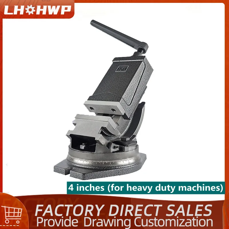Heavy-duty-tiltable-precision-angle-vise-4-inch-milling-machine-with ...
