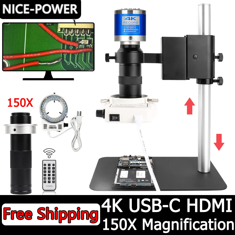 1080P-4K-FULL-HD-Industrial-Microscope-C-Mount-Digital-Camera-Via-USB-C ...
