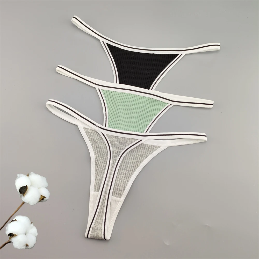 3Pcs-Set-Women-Cotton-Thong-Low-Waist-Sexy-Underwear-Comfortable ...