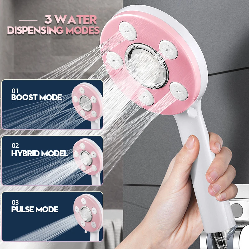 High-Pressure-Universal-Shower-Head-Adjustable-Water-Saving-Rainfall ...