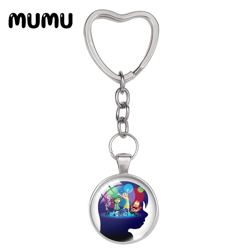 2024-New-Inside-Out-Heart-Keyring-Joy-Sadness-Anger-Keychain-Glass-Dome ...
