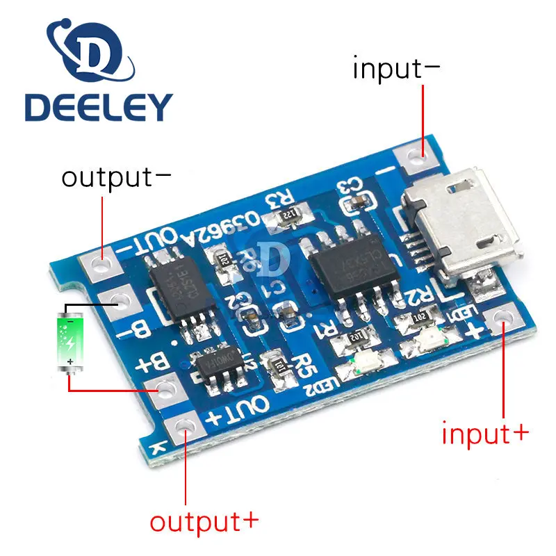 Smart-Electronics-5V-Micro-USB-1A-18650-Lithium-Battery-Charging-Board ...