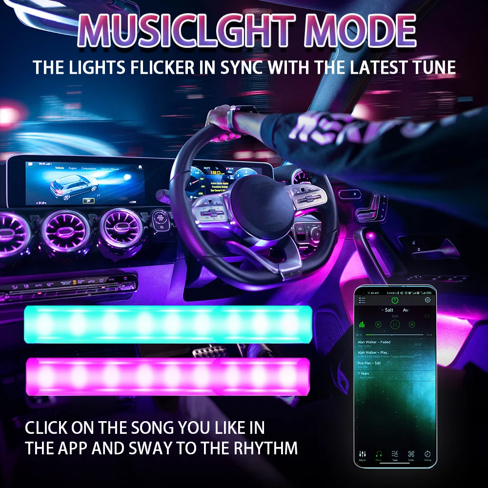 Neon-LED-Car-Interior-Ambient-Footlight-Kit-Car-Accessories-Backlight ...