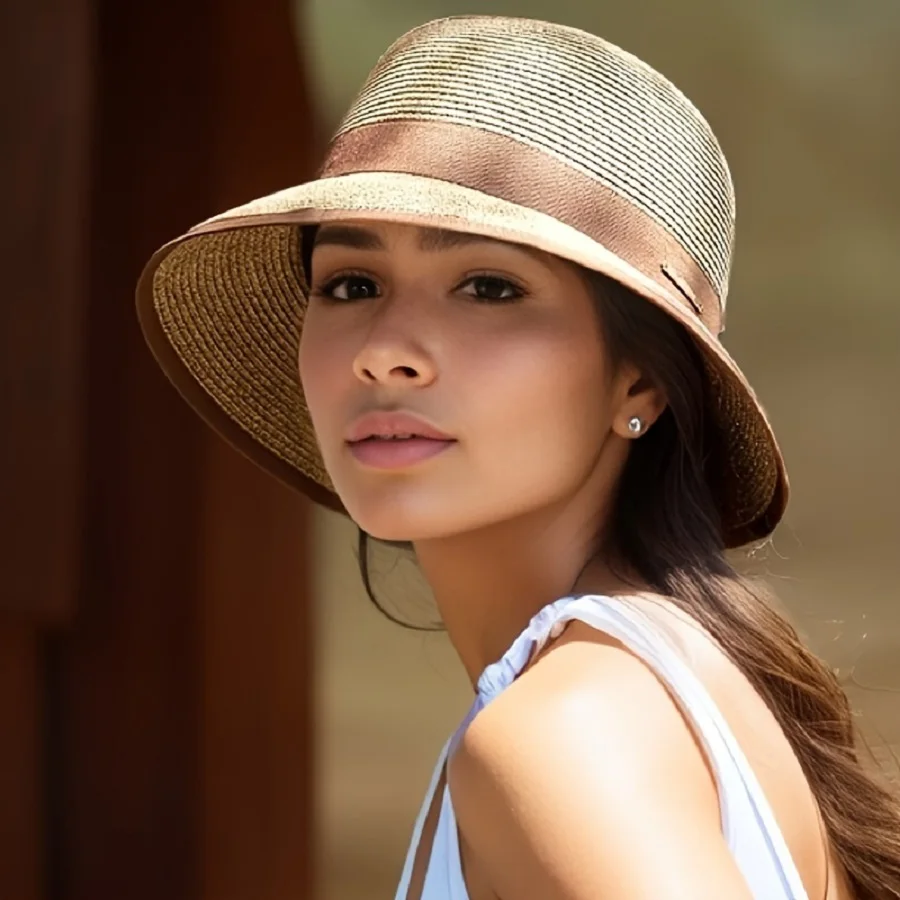 Sombrero-de-ala-grande-para-mujer-sombrero-de-paja-con-visera-grande ...