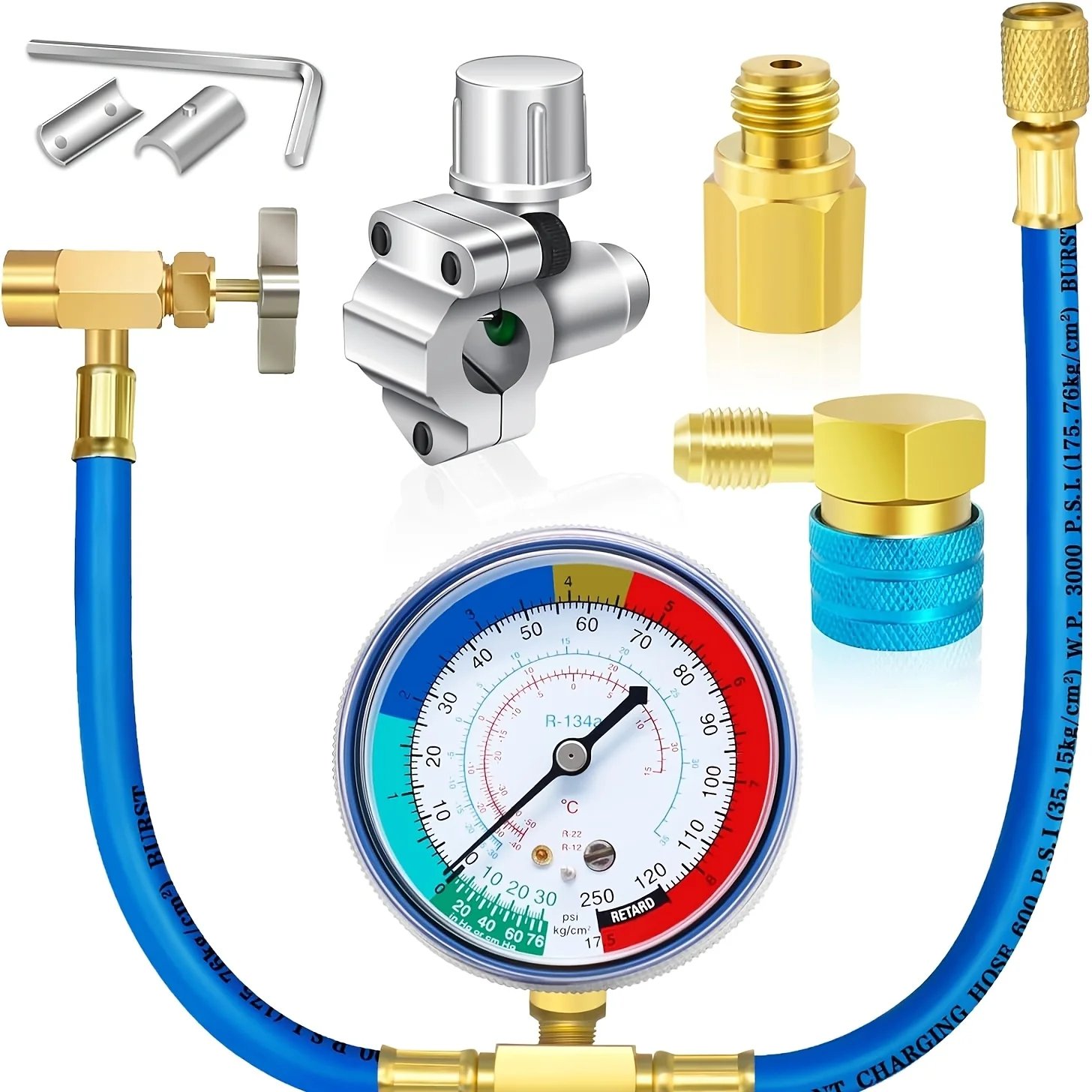 R134a Refrigerant Recharge Kit, A/C R134a Refrigerator Freon Recharge ...