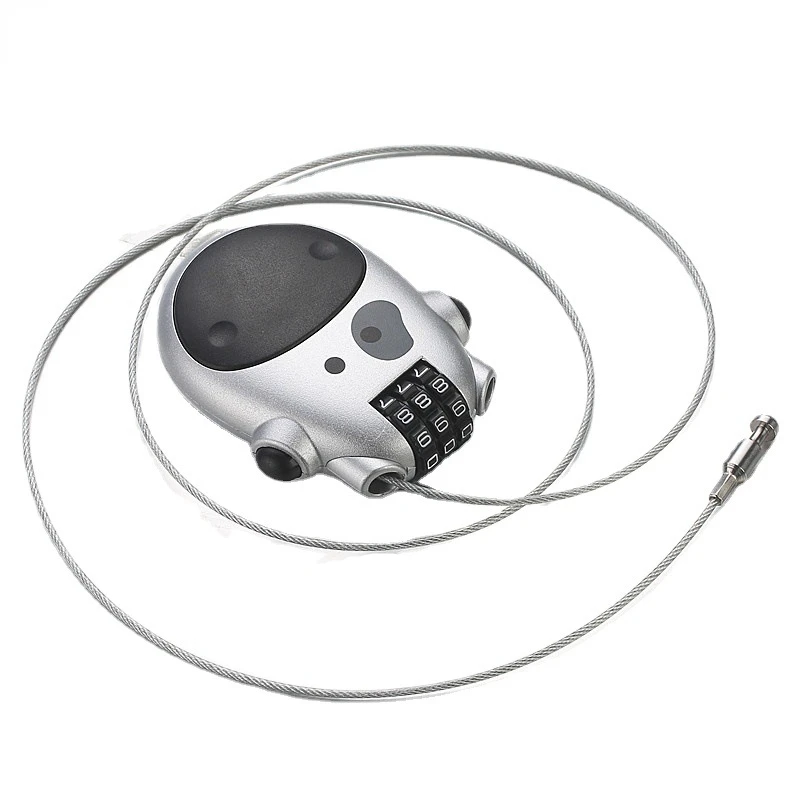 Telescopic-Steel-Wire-Rope-Password-Padlock-Smart-Lock-3-Digits-Luggage ...